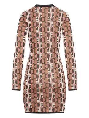 Fendi Abito Optical Dress - Multicolor