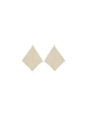 Rabanne Pixel Chainmail Earrings - Gold