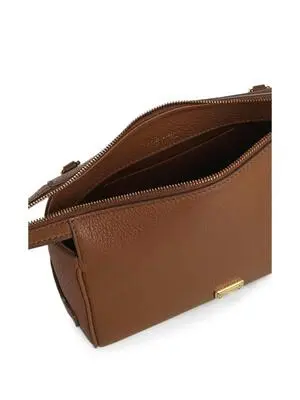 Dolce & Gabbana Vittoria Leather Tote Bag With Logo Plaque - Brown