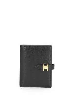 Celine Triomphe Pontet Bi-fold Card Holder - Black