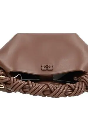 GANNI Mini Butterfly Leather Bag - Brown