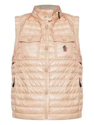 Moncler Grenoble: Gumiane Hooded Down Gilet - Multicolor