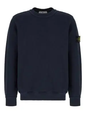 Stone Island Compass Logo Crew-neck Sweatshirt - Blue
