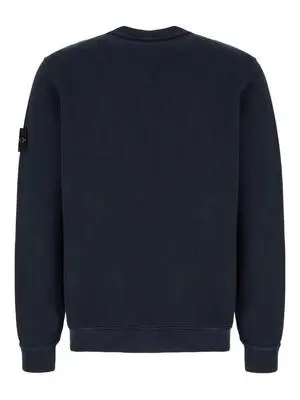 Stone Island Compass Logo Crew-neck Sweatshirt - Blue
