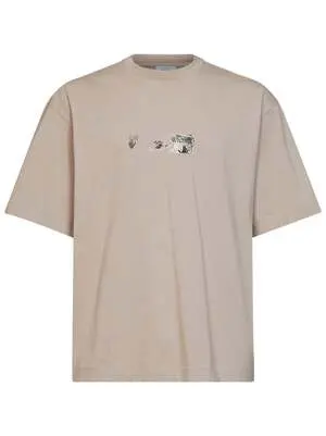 Off-White Beige Cotton Jersey Spices Arrow Skate T-shirt - Multicolor