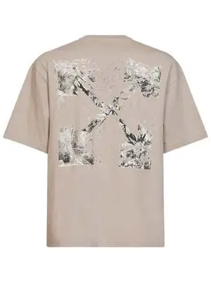 Off-White Beige Cotton Jersey Spices Arrow Skate T-shirt - Multicolor