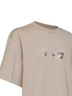Off-White Beige Cotton Jersey Spices Arrow Skate T-shirt - Multicolor