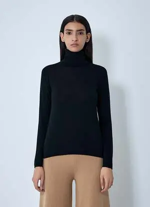 Max Mara Wool Turtleneck Sweater - Black