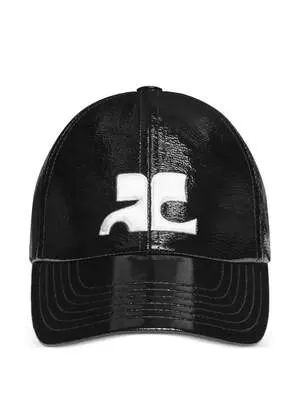 COURREGES Cap With Vinyl Ac Logo - Black