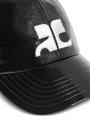 COURREGES Cap With Vinyl Ac Logo - Black