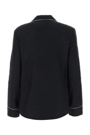 Off-White Embroidered Silk Blend Pyjama Shirt