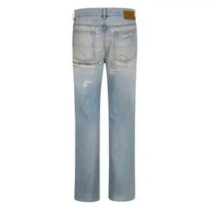 Amiri Camo Repair Straight Leg Jeans