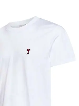 AMI Paris White Cotton De Cœur T-shirt