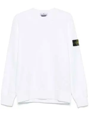 Stone Island Logo-patch Sweatshirt - White