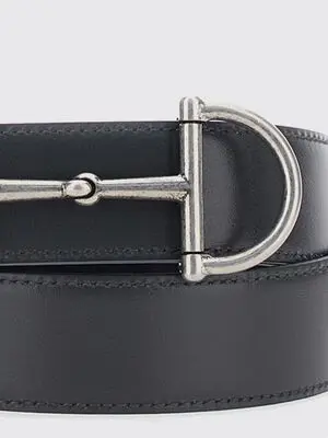 Gucci Horsebit Smooth Calfskin Belt With Interlocking Closure