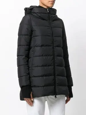 Herno Hooded Zip-up Padded Jacket - Black