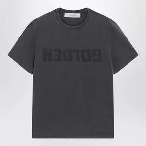 GOLDEN GOOSE Anthracite Grey Vintage-effect T-shirt - Gray