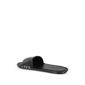 JW Anderson Calf Leather Slip-on Flat Sandals - Black