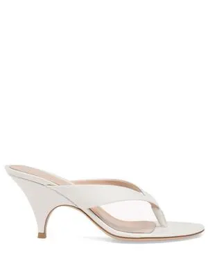 GIANVITO ROSSI Sofia Thong 70 Leather Sandals - White