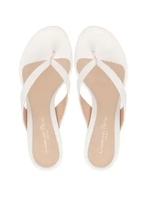 GIANVITO ROSSI Sofia Thong 70 Leather Sandals - White