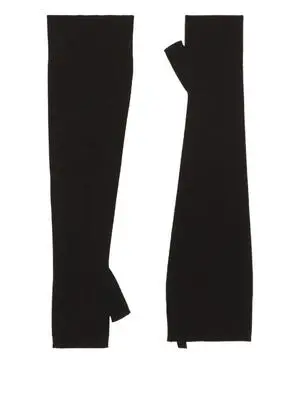 Dolce & Gabbana Rib Knit Gloves - Black