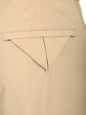Bottega Veneta High-waisted Trousers With Cotton Belt - Cream