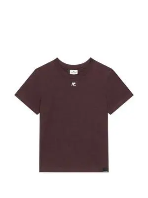 COURREGES Embroidered Logo T-shirt - Red