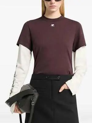 COURREGES Embroidered Logo T-shirt