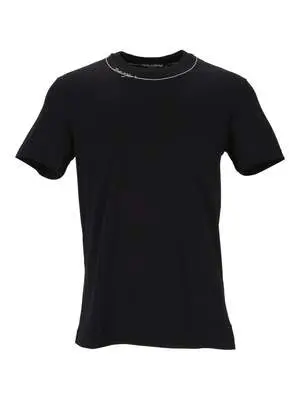 Dolce & Gabbana Cotton T-shirt With Embroidery - Black