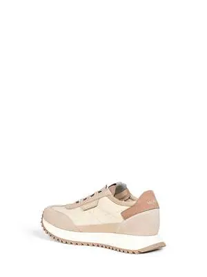Moncler Beige Suede And Nubuck Pacey2 Sneakers - Multicolor