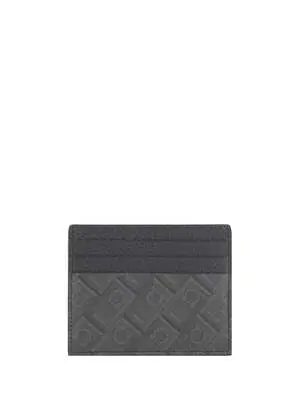 FERRAGAMO Leather Cardholder - Gray