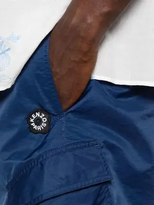 Kenzo Boke Flower Technical Shorts - Blue