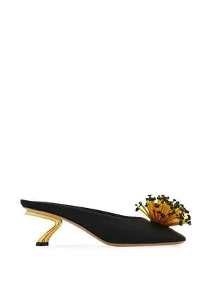 FERRAGAMO Safi S-shaped Heel Mule - Black