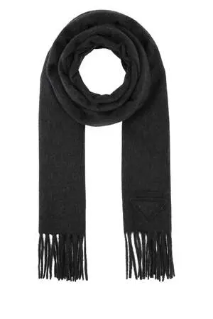 Prada Charcoal Cashmere Scarf - Gray