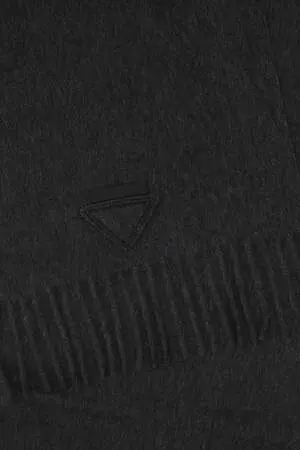 Prada Charcoal Cashmere Scarf