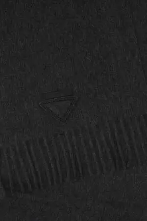 Prada Charcoal Cashmere Scarf