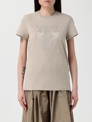 Max Mara Cotton T-shirt With Logo - Cream