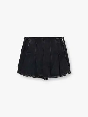 DIESEL® De-rox Pleated Denim Shorts