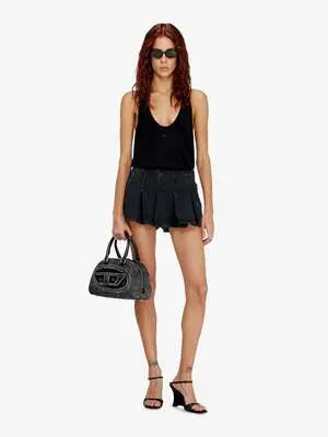 DIESEL® De-rox Pleated Denim Shorts