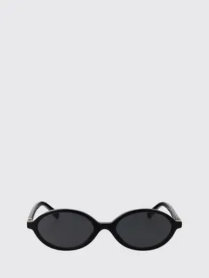 Miu Miu Oval Sunglasses In Acetate - Black