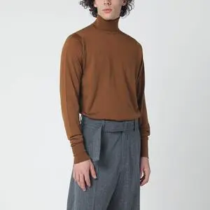 John Smedley Wool Turtleneck Sweater - Cream