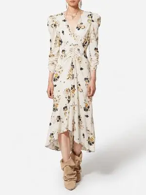 Isabel Marant Étoile Albini Printed Silk Midi Dress - Multicolor