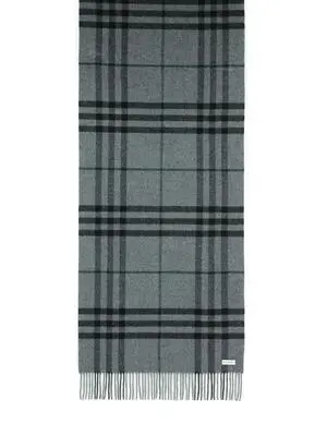 Burberry Grey Cashmere Scarf - Gray