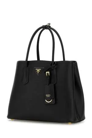 Prada Leather Double Handbag - Black
