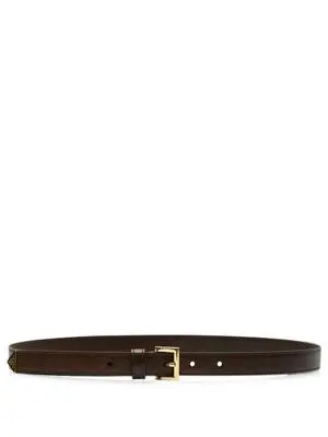 Prada Slim Leather Belt - Brown
