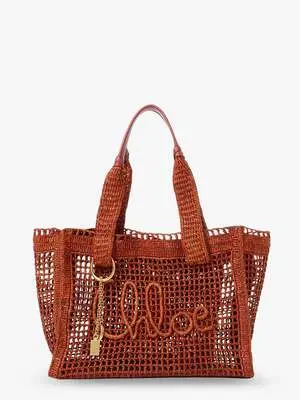 Chloé East-west Summer Banana Raffia Shoulder Bag - Multicolor