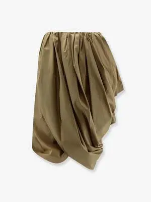 Chloé Draped Cotton Skirt - Multicolor