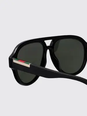Gucci Aviator Sunglasses In Acetate With Double Bridge And Uva/uvb Lenses