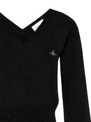 VIVIENNE WESTWOOD Bea V-neck Jumper - Black