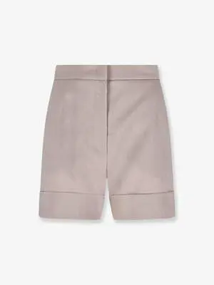 Max Mara Max Mara Women Virgin Wool, Mohair And Wool Blend Bermuda Shorts Multicolor